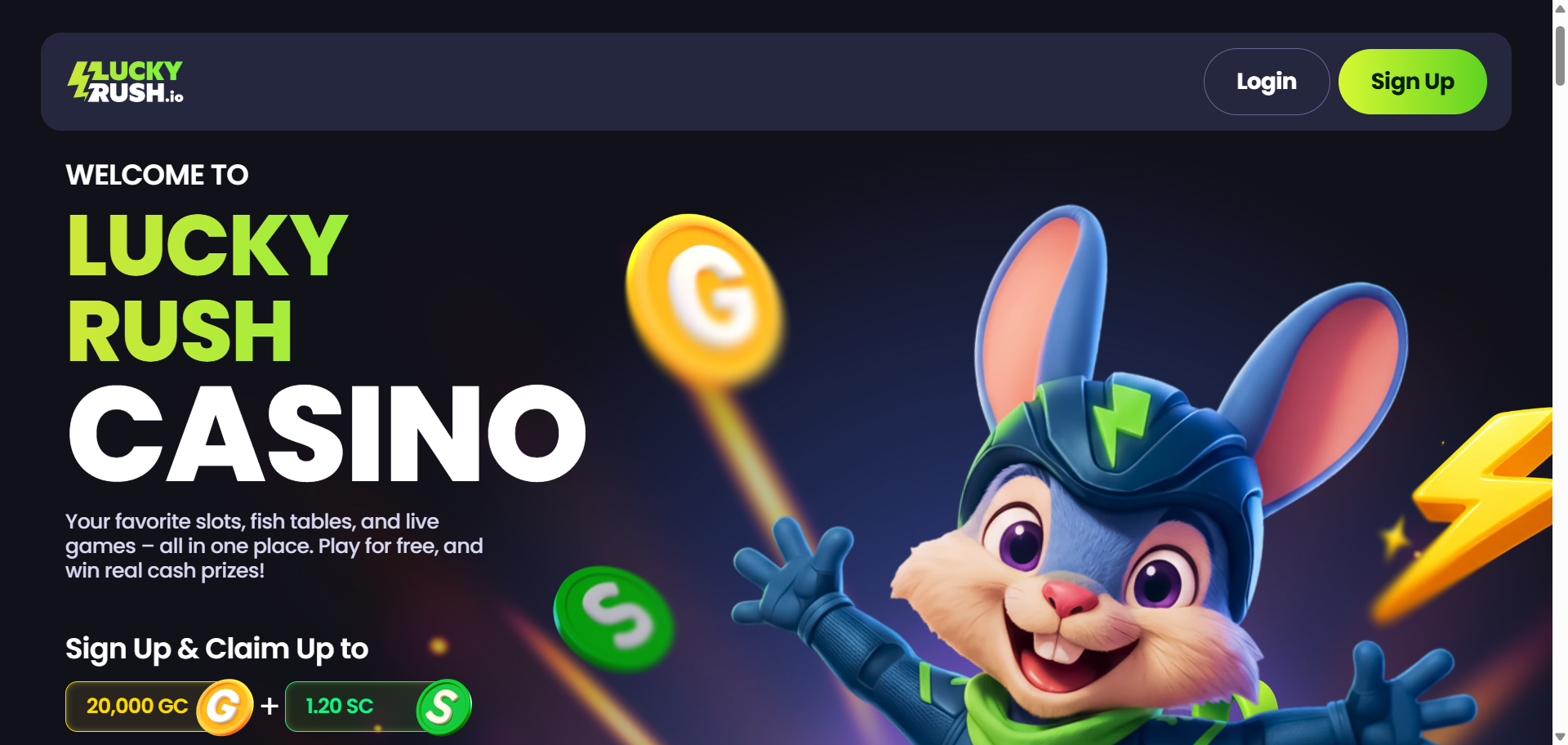 LuckyRush.io Review 2026: 25,000 Gold Coins Bonus Guide